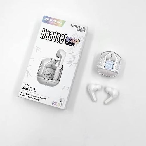 Air31 Wireless Crystal Transparent Bluetooth/airpods/earbuds – BeautyHubPk