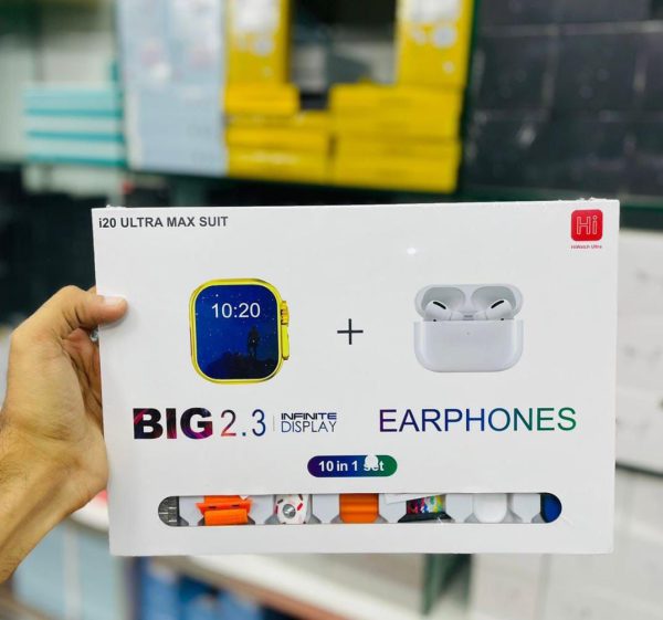 I20 Ultra Max Suit Smart Watch 10 In 1 Box 2.3inch Large Screen With 7 ...